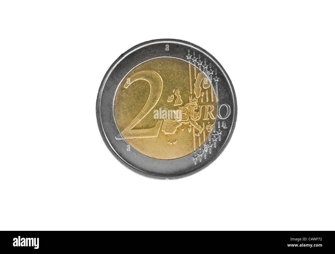 euro coin isolated on white background Stock Photo - Alamy