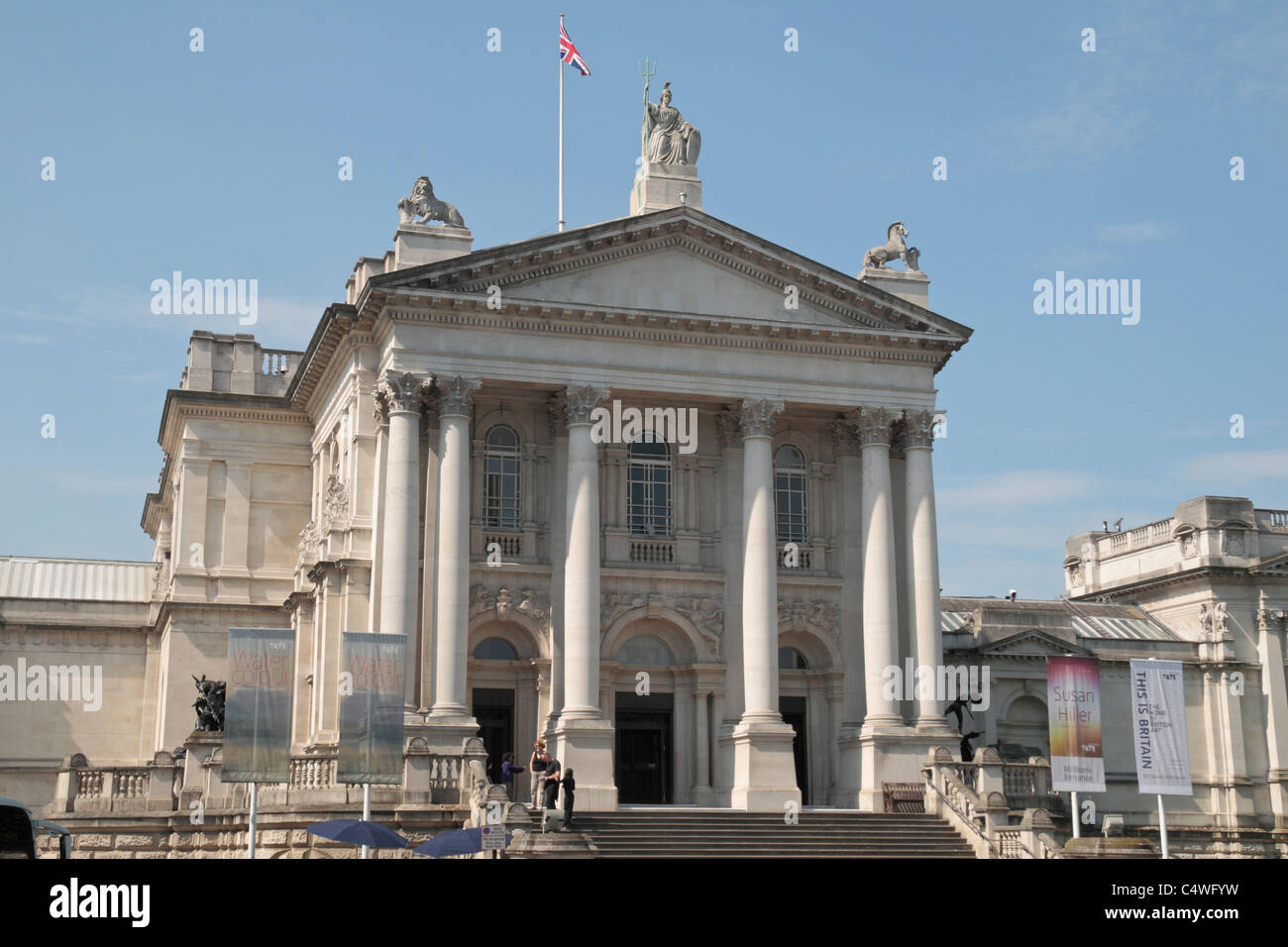 The main facade to Tate Britain, the home of British art from 1500 to ...