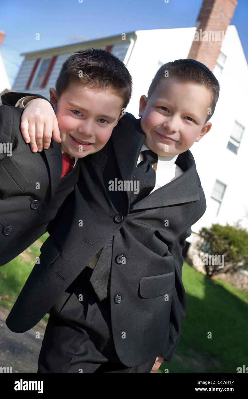Children boys two friendship buddies hi-res stock photography and ...