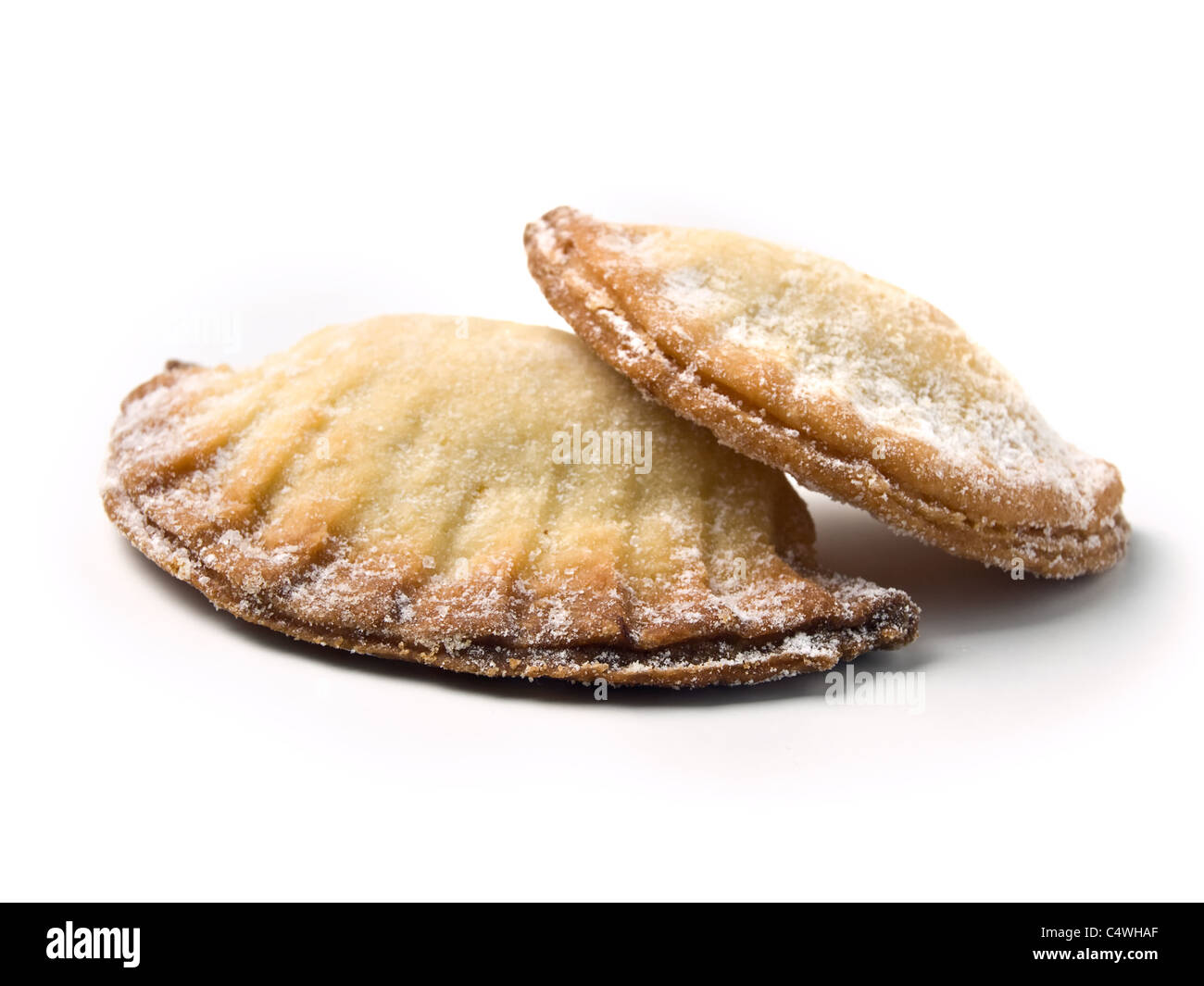 shell shaped cookies over white background , closeup Stock Photo - Alamy