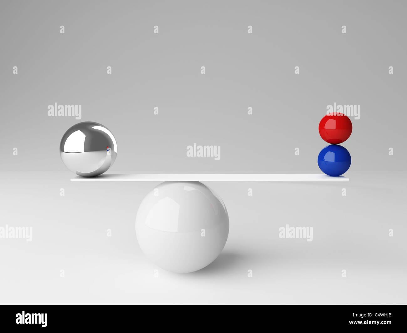 fine 3d image of balanced balls Stock Photo - Alamy