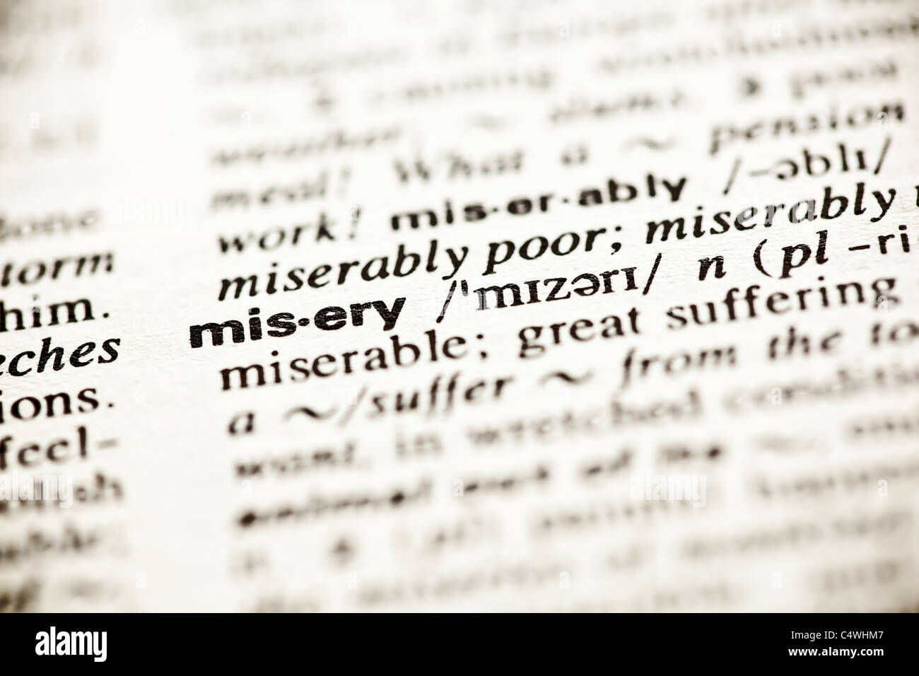 Dictionary definition depression hi-res stock photography and images ...