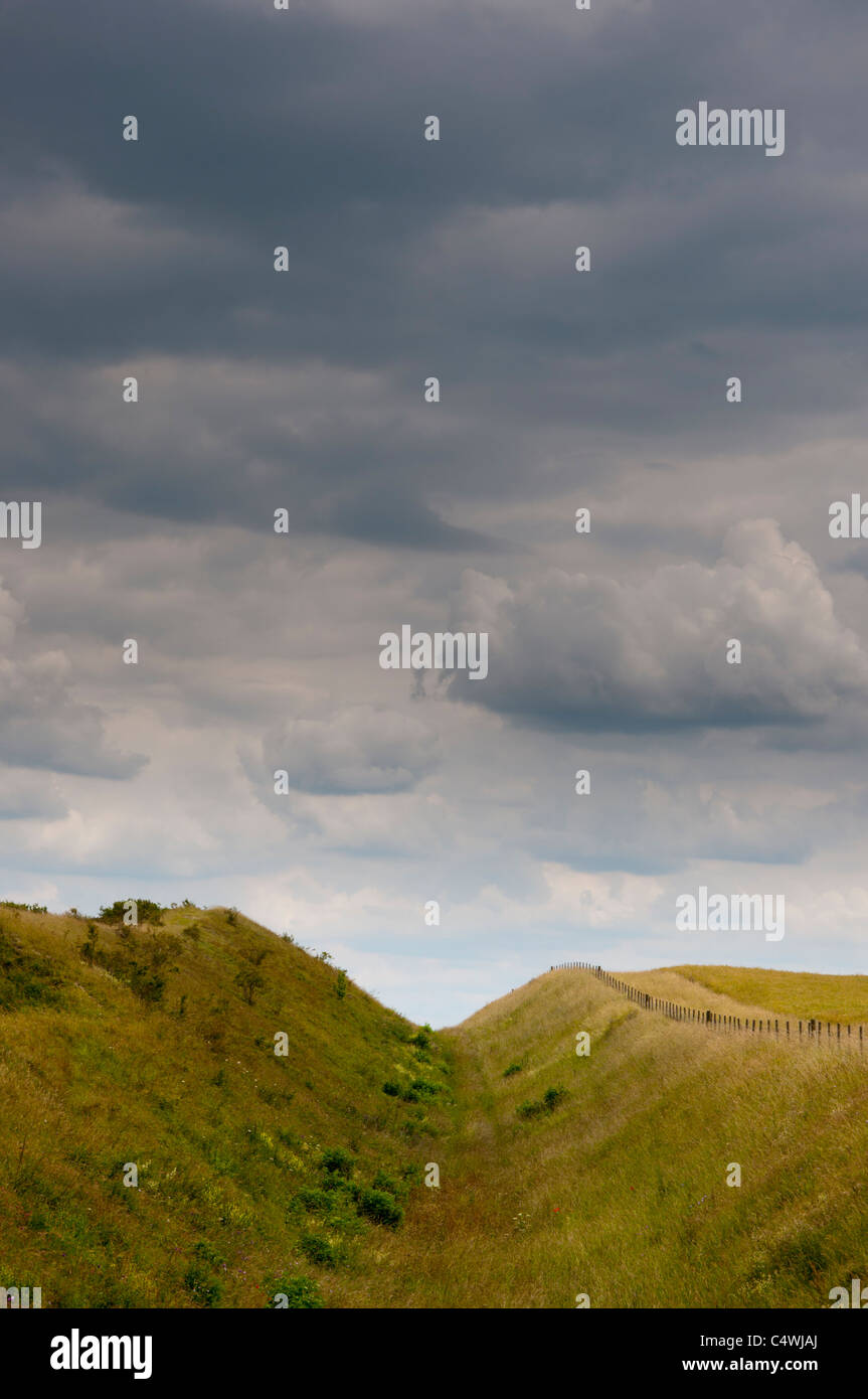 Devil's Ditch (also called Devil's Dyke) an Anglo-Saxon earthwork in ...