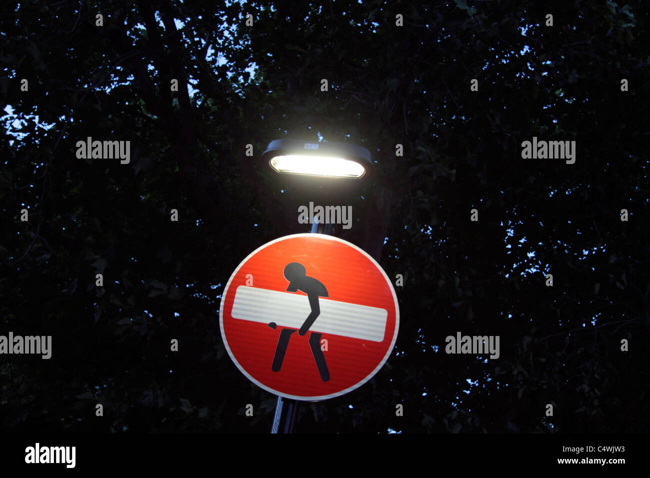 Graffiti on no entry street hi-res stock photography and images - Alamy