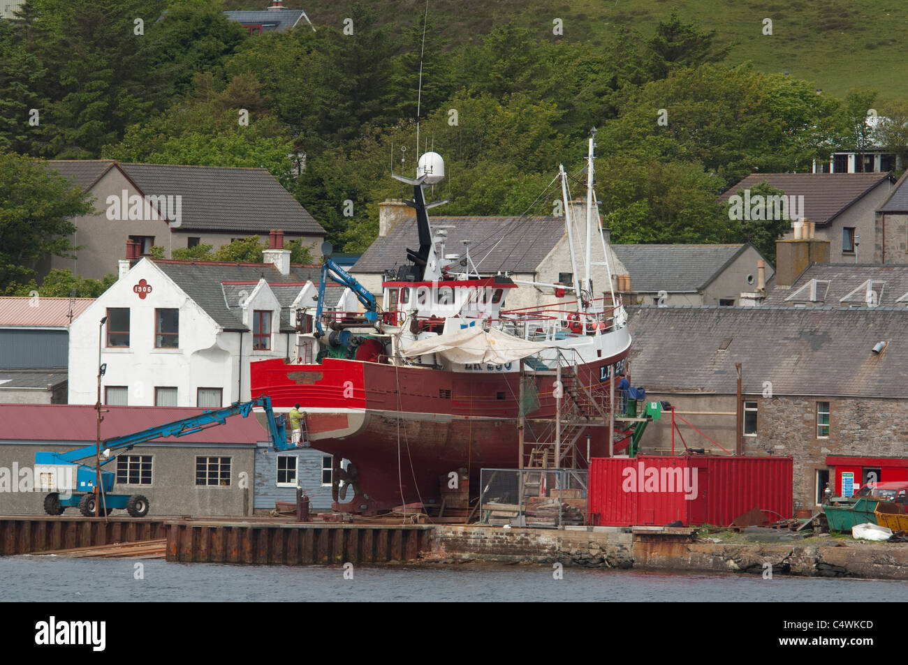 Scotland, Shetland Islands, Mainland, Scalloway (near Lerwick Stock ...