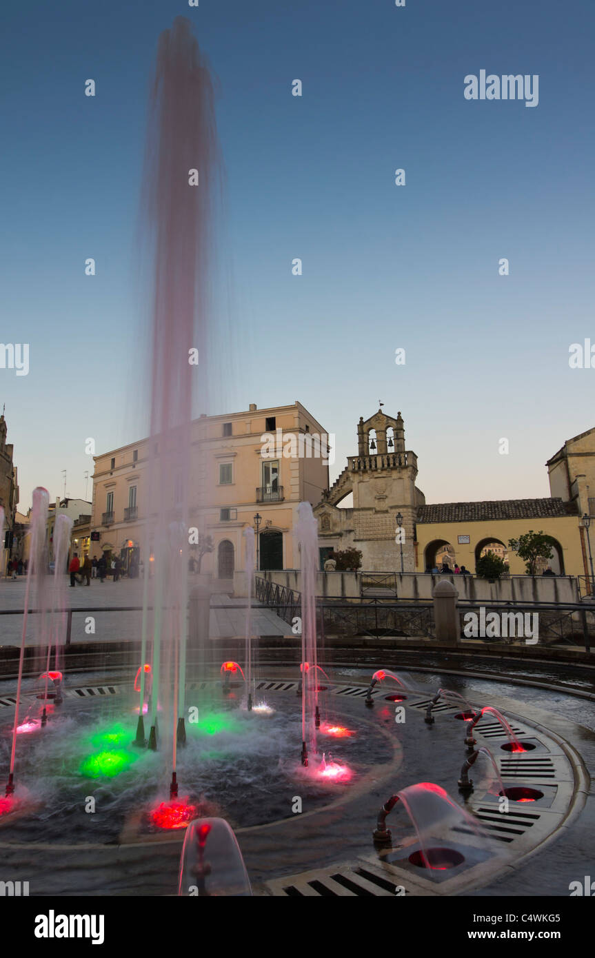 Italy - the main Piazza Vittorio Veneto, town square of Matera. The ...