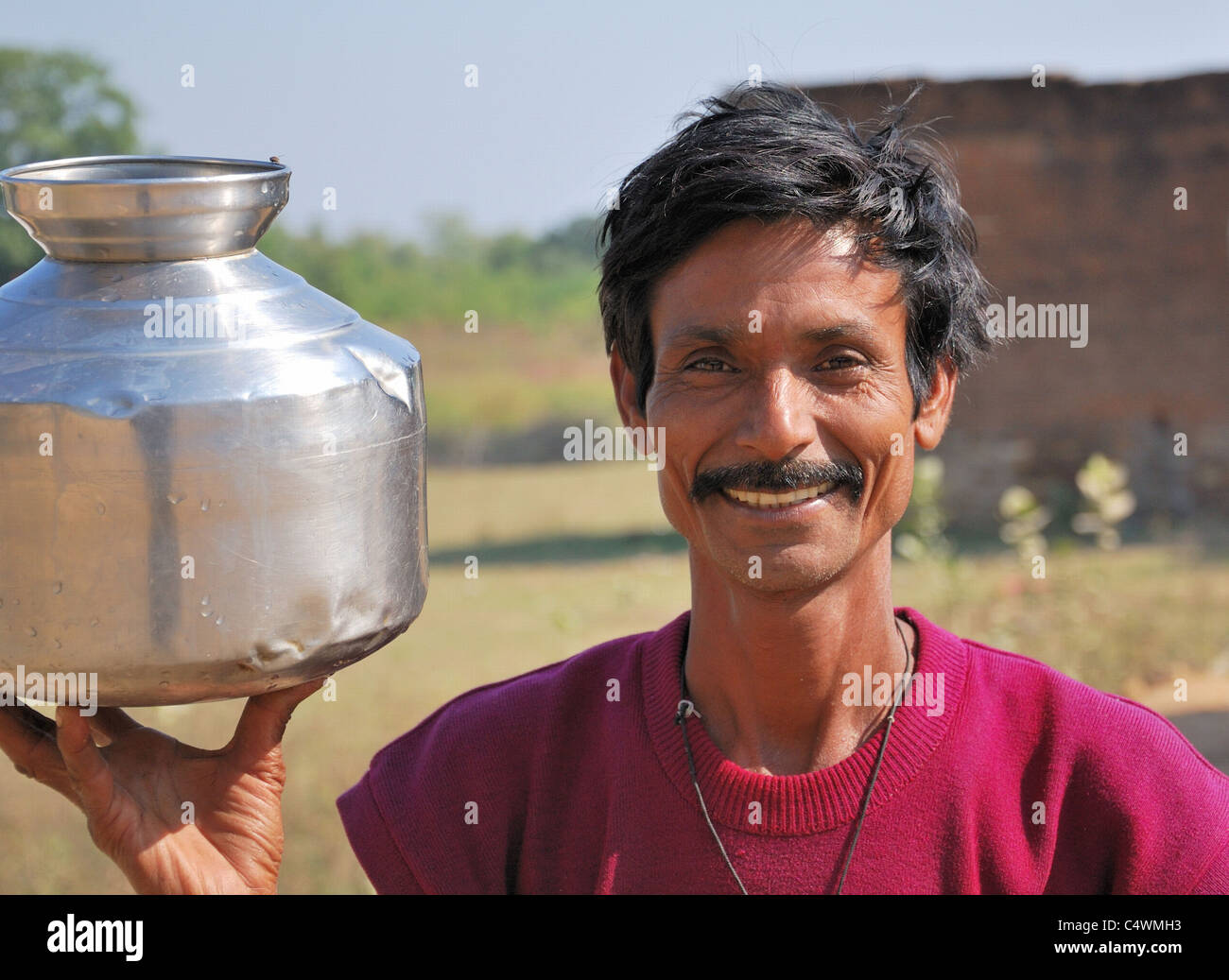 Typical Indian man living in villages in India Stock Photo - Alamy