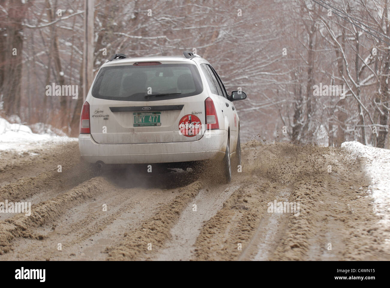 Mud, muddy roads, muddy road, Vermont, spring Stock Photo - Alamy