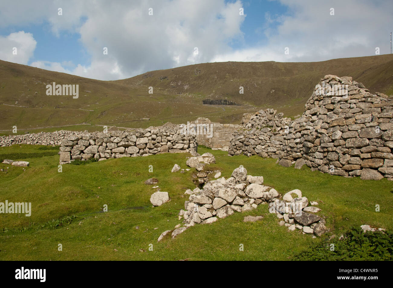 Scotland, St. Kilda Islands, Outer Hebrides. Island of Hirta. Historic ...