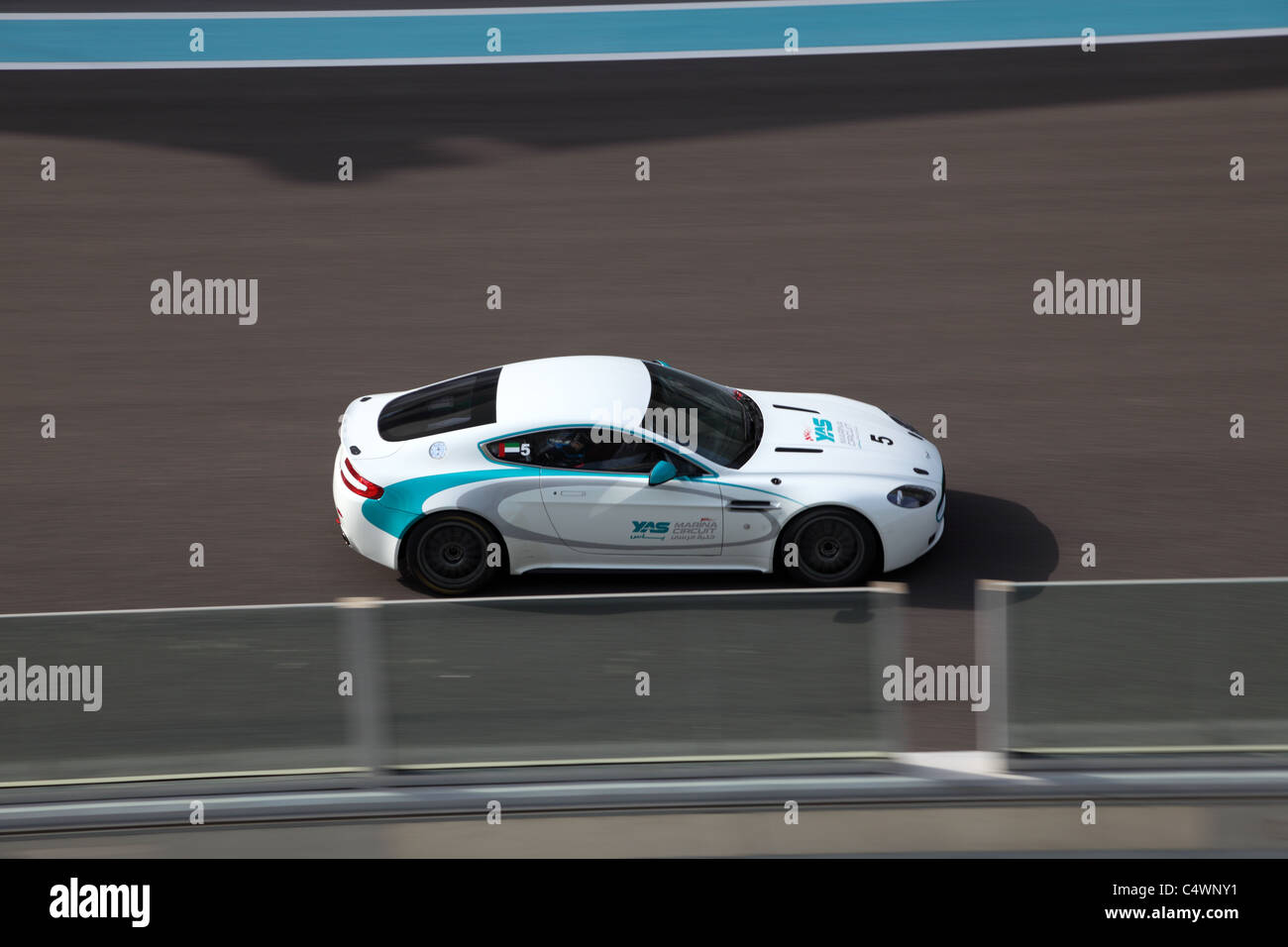Racing Car at Yas Marina Formula 1 Racing Track in Abu Dhabi Stock ...