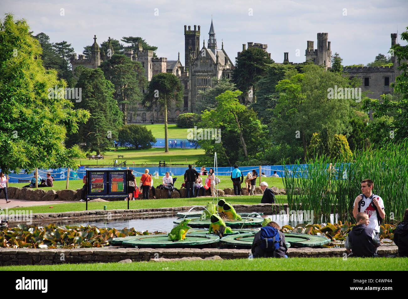 View of The Towers House from entrance, Alton Towers Theme Park, Alton ...