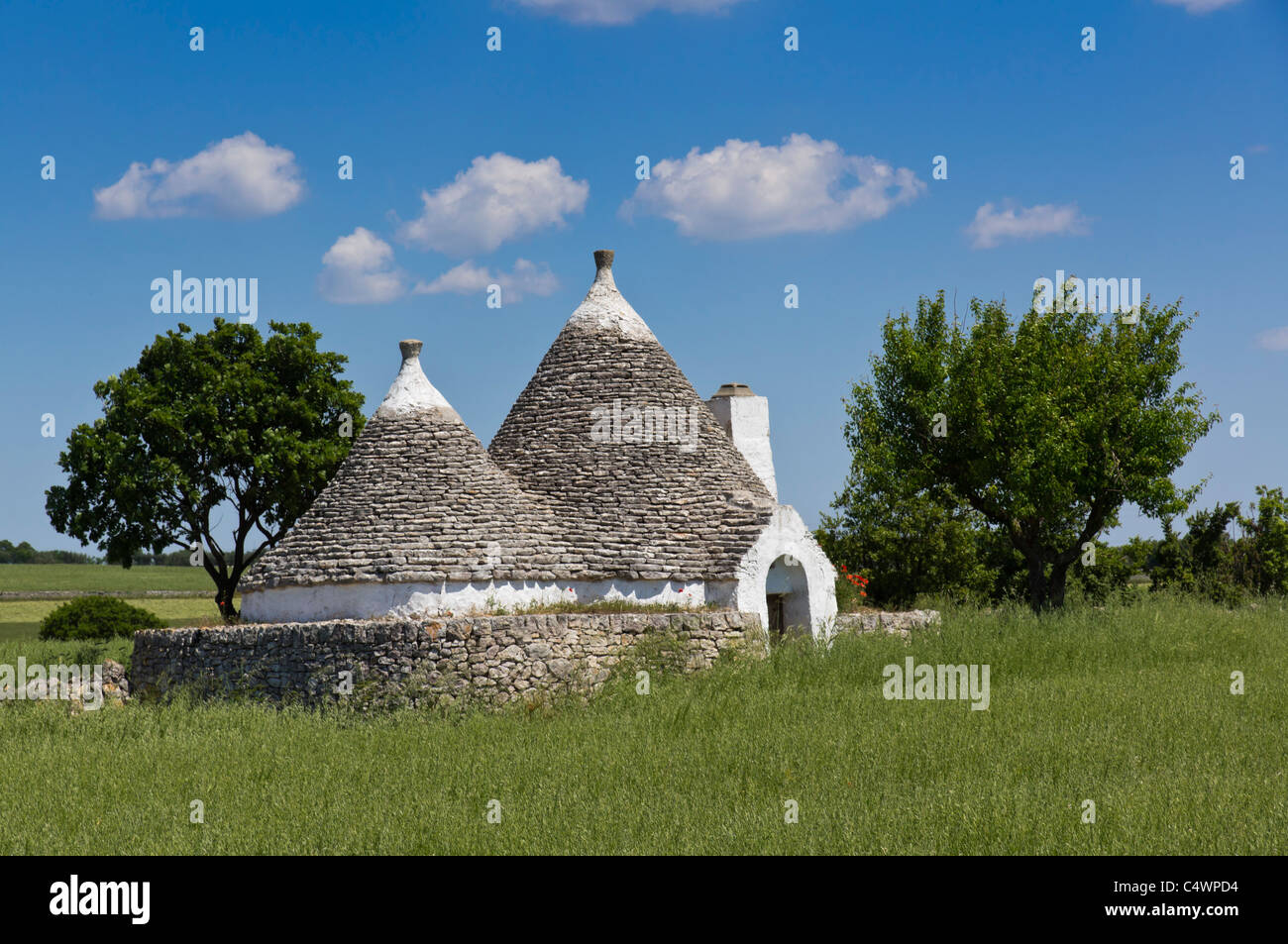 Puglia - traditional trulli (singular, trullo) drystone conical roof ...