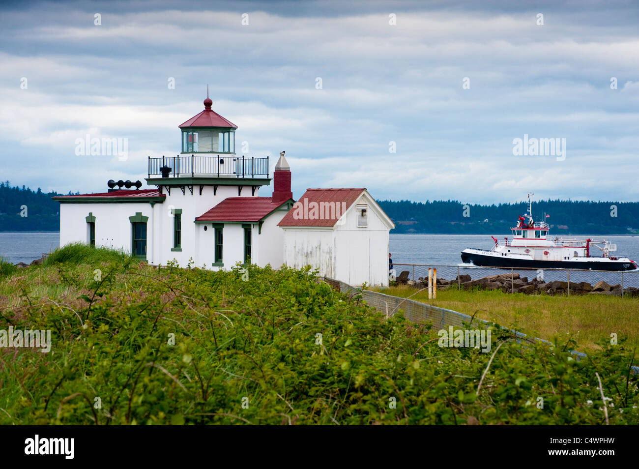 The West Point Light, also known as the Discovery Park Lighthouse, is a ...