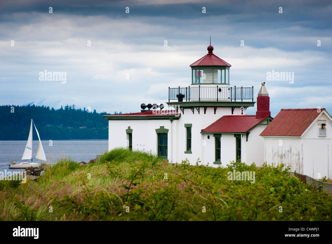 The West Point Light, also known as the Discovery Park Lighthouse, is a ...