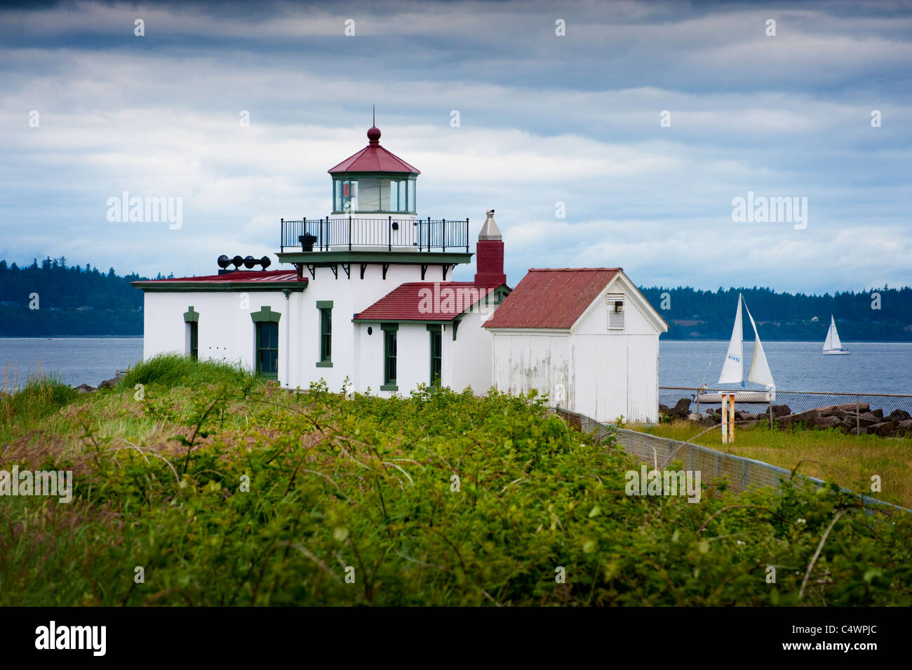 Also known as the discovery park lighthouse hi-res stock photography ...