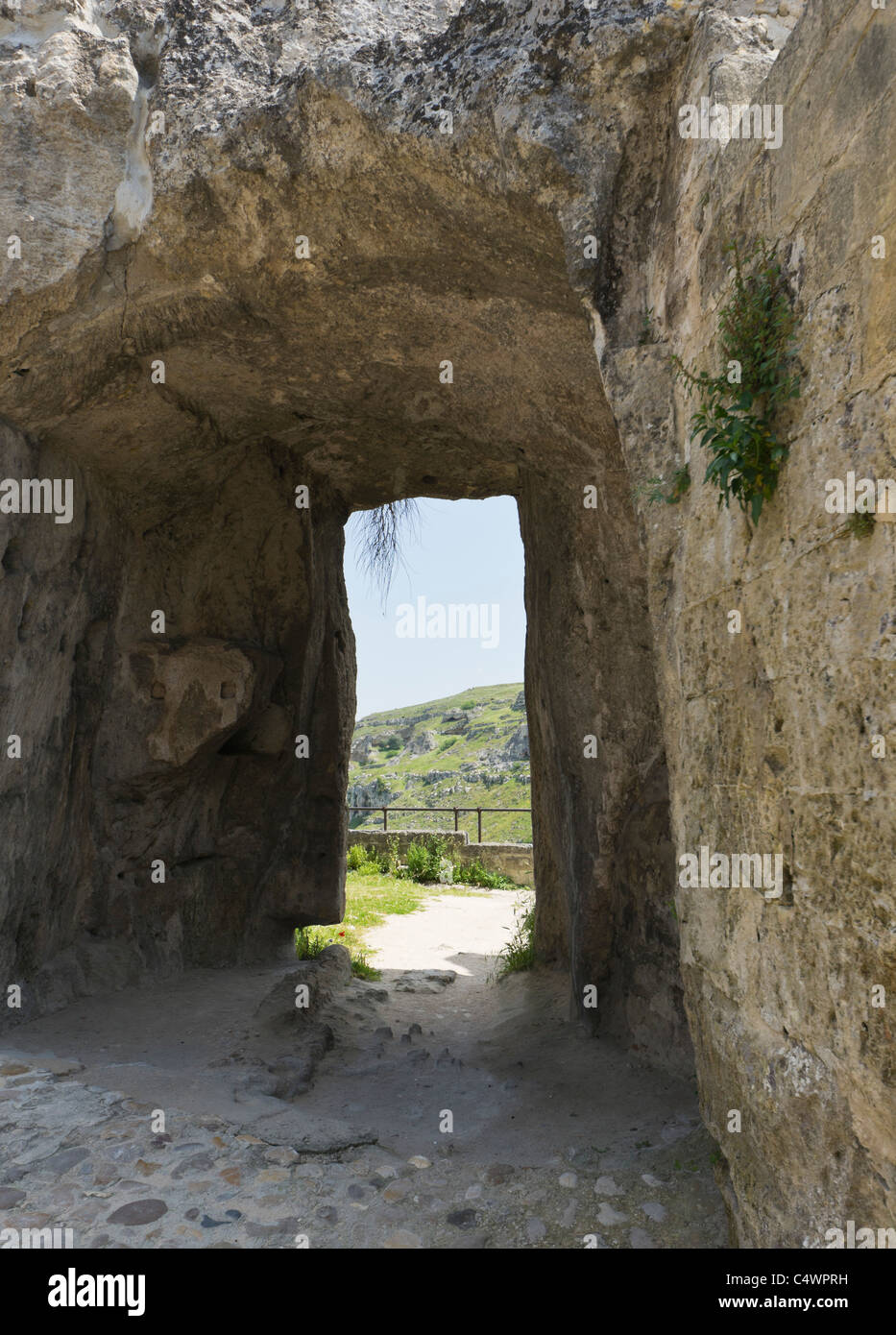 Italy - the Sassi of Matera. In the old caveoso district where domains ...