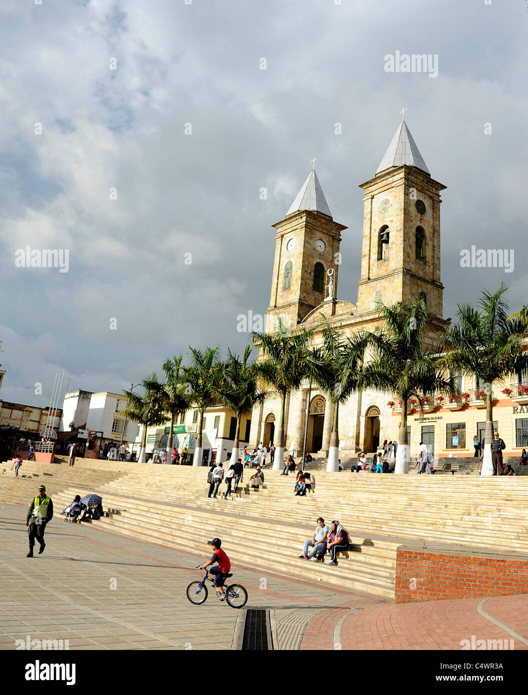 Central Square of Fusagasuga, Colombia, South America Stock Photo - Alamy