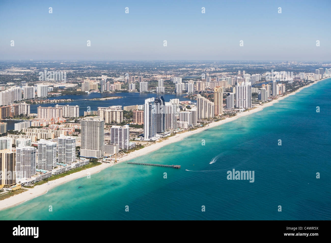 USA,Florida,Miami cityscape as seen from air Stock Photo - Alamy