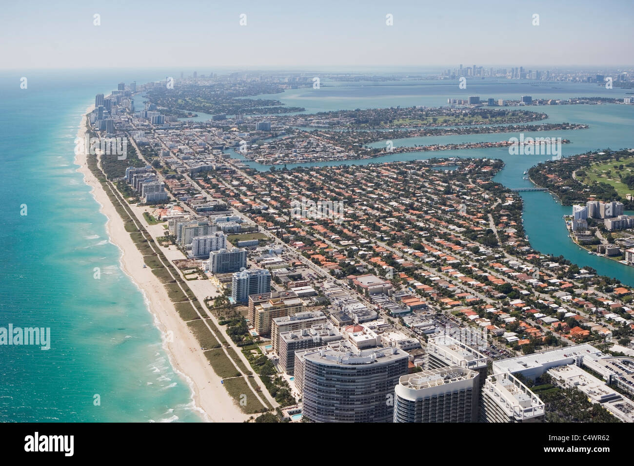 USA,Florida,Miami cityscape as seen from air Stock Photo - Alamy