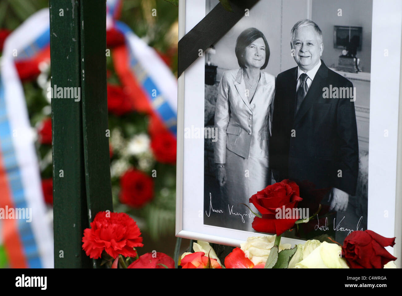 Memory photo of polish president Lech Kachinski Stock Photo - Alamy