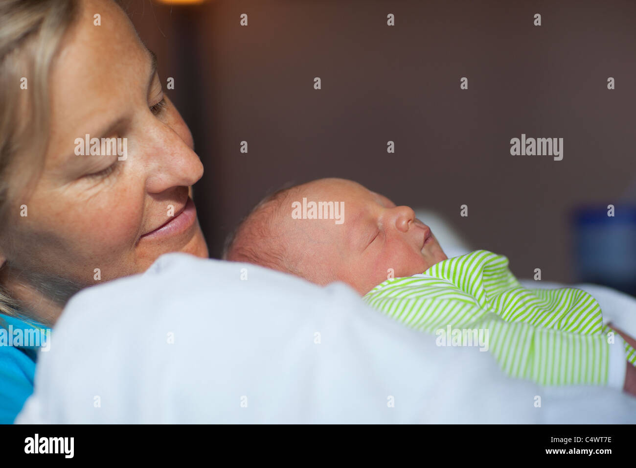 USA,Montana,Whitefish,Mother with baby boy (0-1 months Stock Photo - Alamy