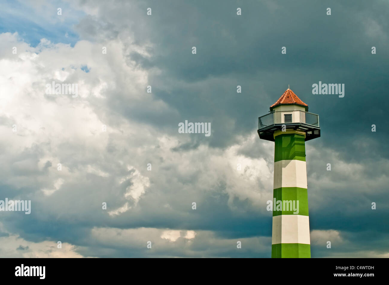 water tower in stormy weather Stock Photo - Alamy