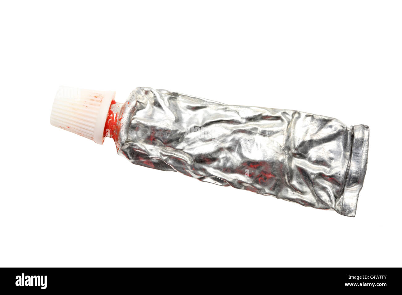Tube of color isolated on white background Stock Photo - Alamy