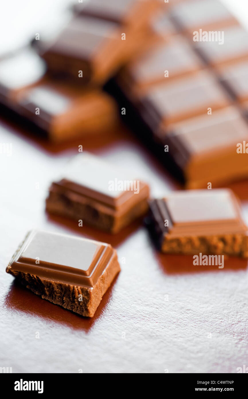 Chocolate bars. Shallow depth of field Stock Photo - Alamy