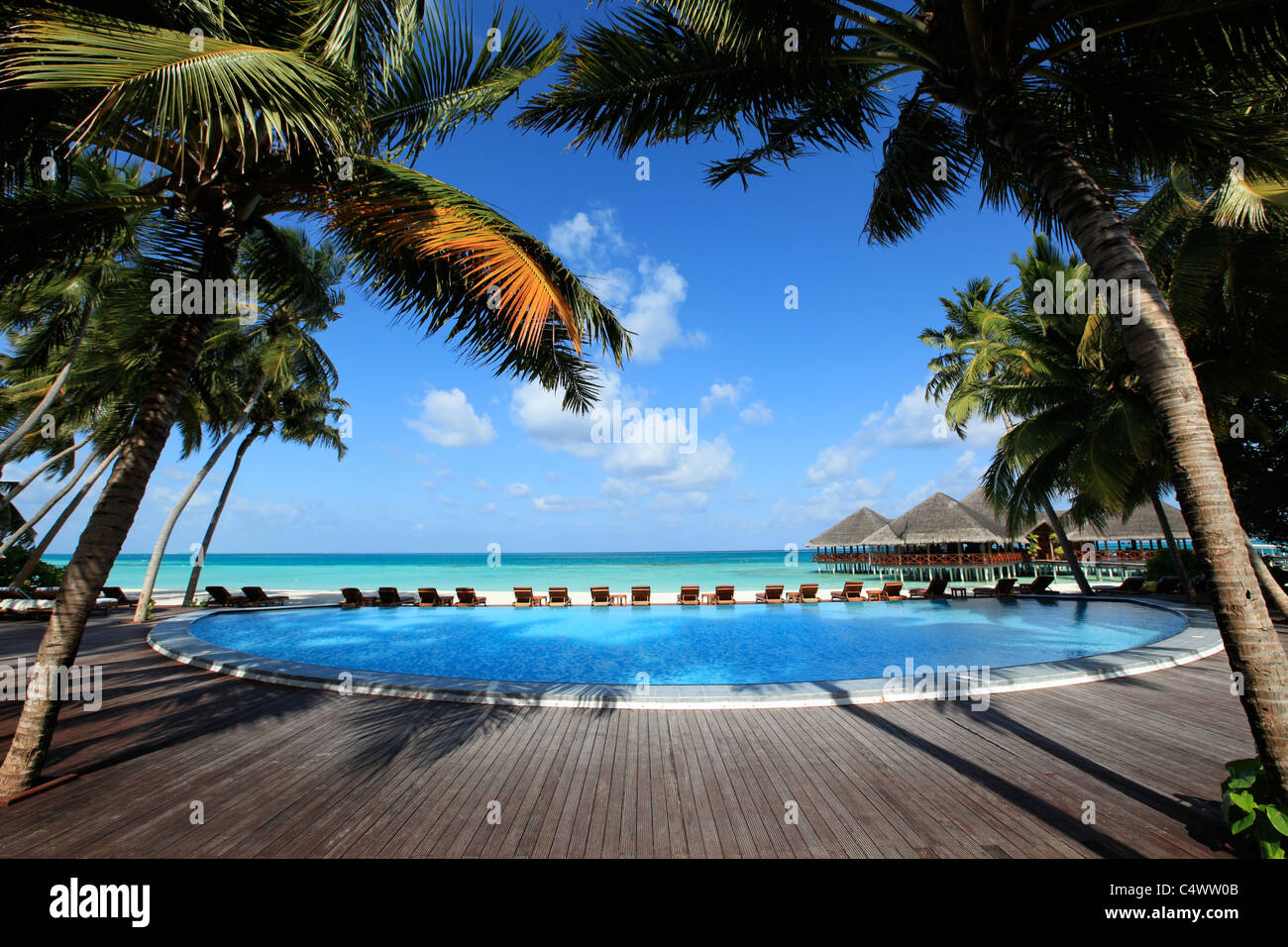 Pool in a holiday resort Stock Photo - Alamy