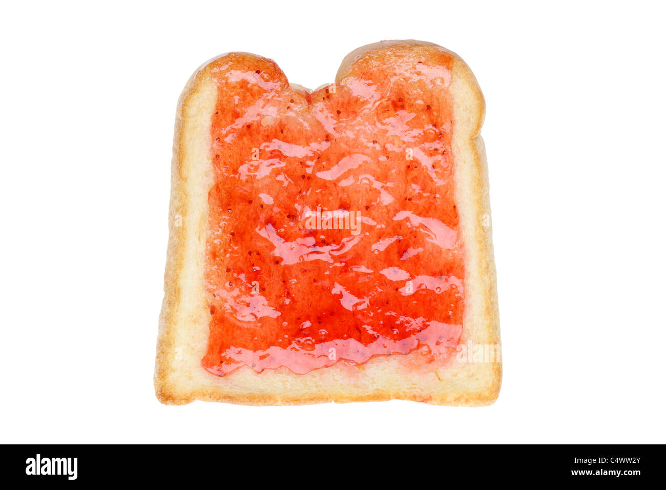 Toast and jam isolated on white background Stock Photo - Alamy