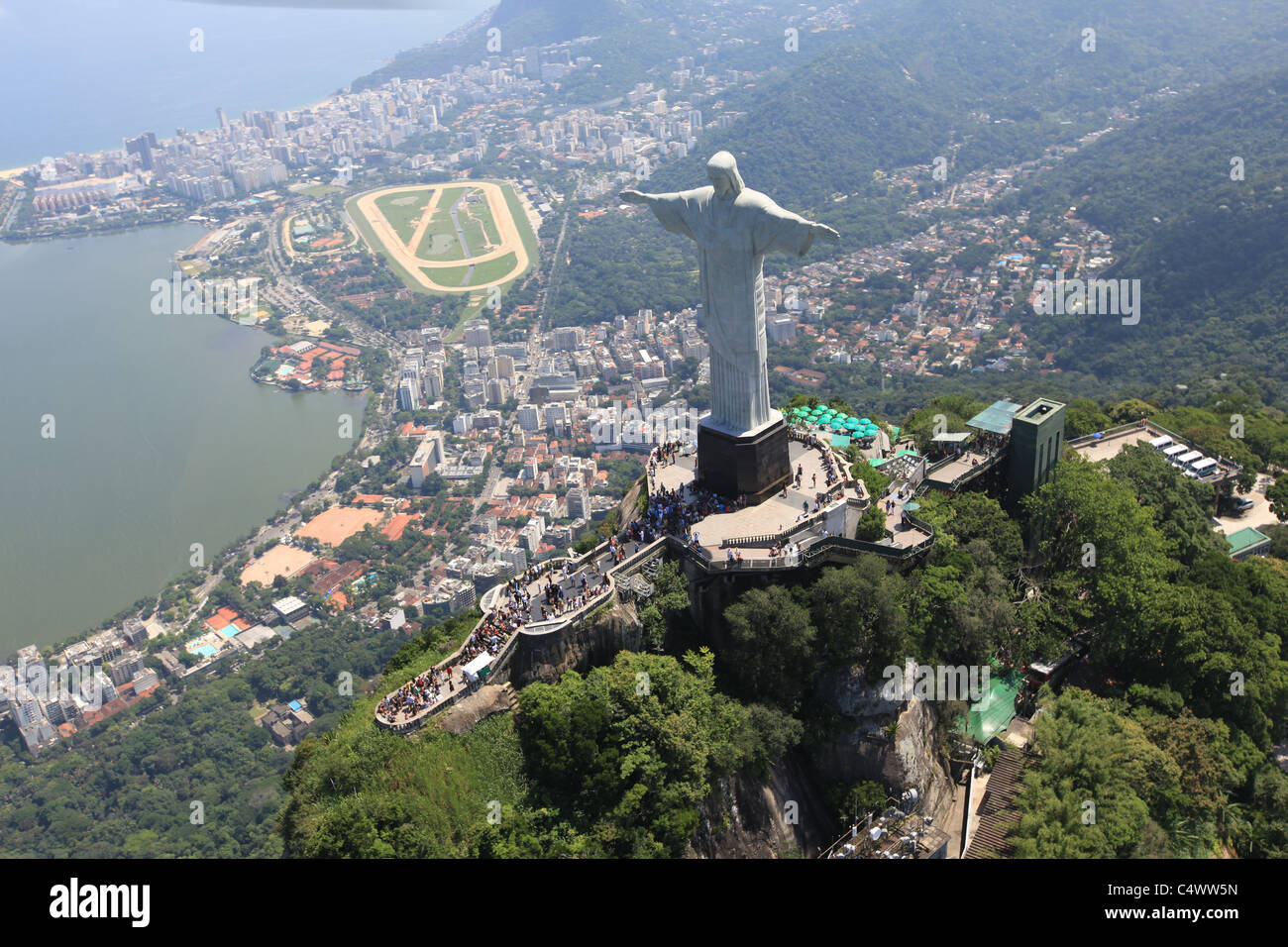 Christ the redeemer aerial hi-res stock photography and images - Alamy