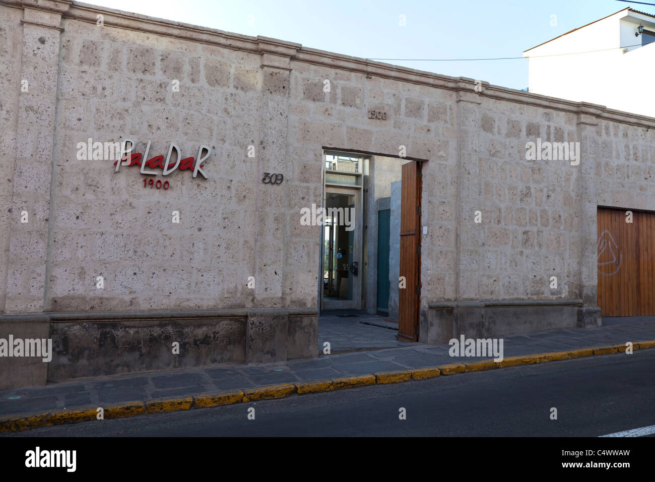 Exterior of Palador restaurant, Arequipa, Peru Stock Photo - Alamy