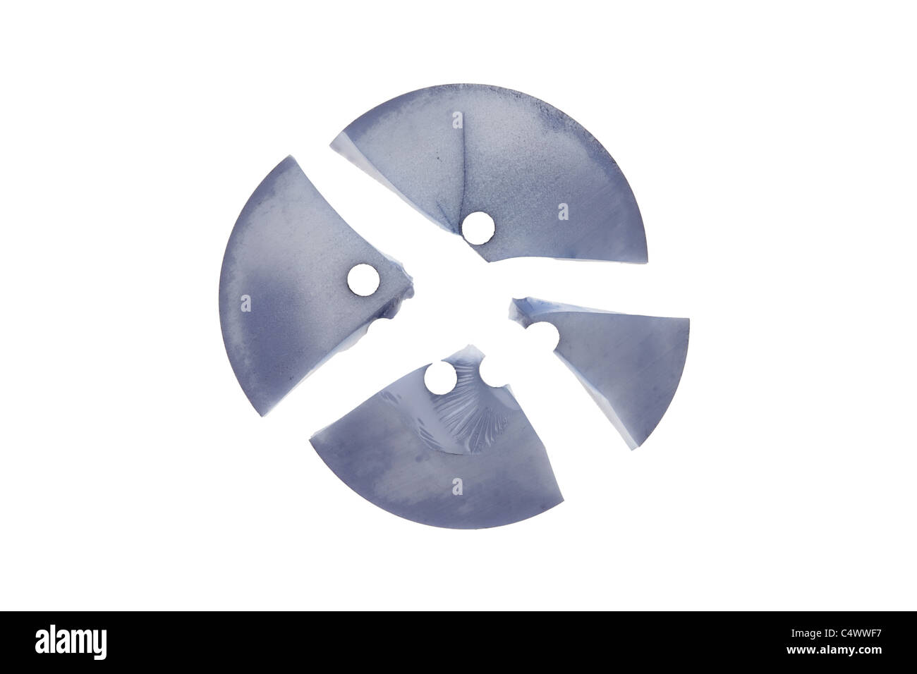 Broken button isolated on white background Stock Photo - Alamy