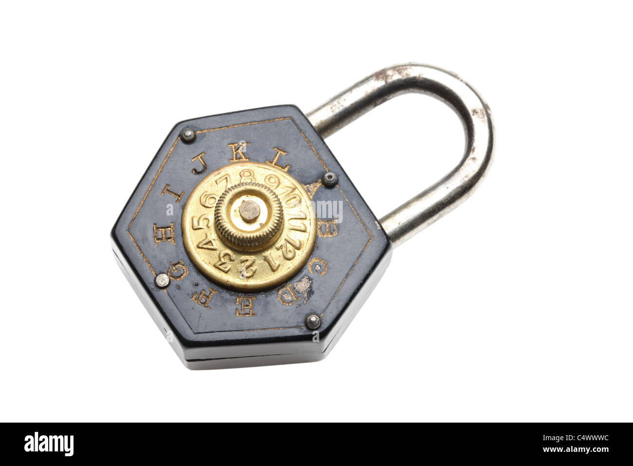 Old padlock isolated on white background Stock Photo - Alamy