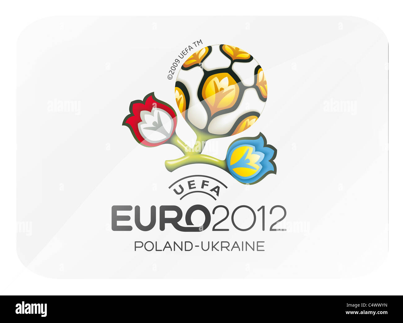 Euro 2012 logo flag symbol football Stock Photo - Alamy