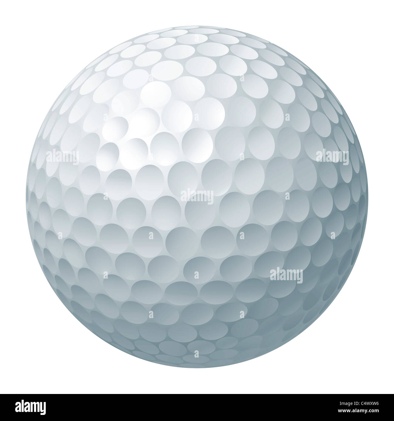 An illustration of a traditional white golf ball Stock Photo - Alamy