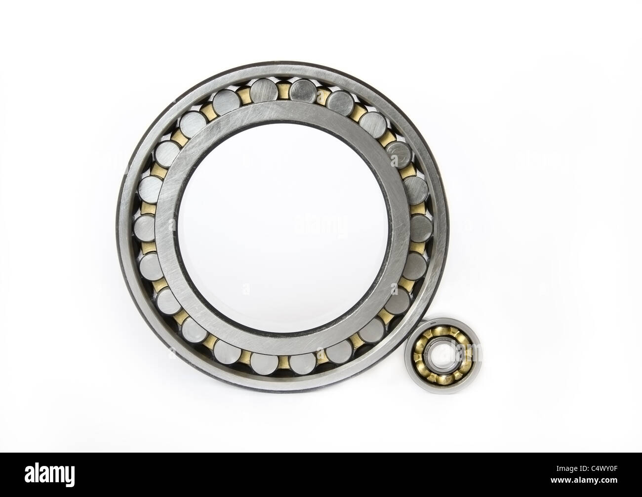 It shows two radial - thrust bearing on a white background Stock Photo ...