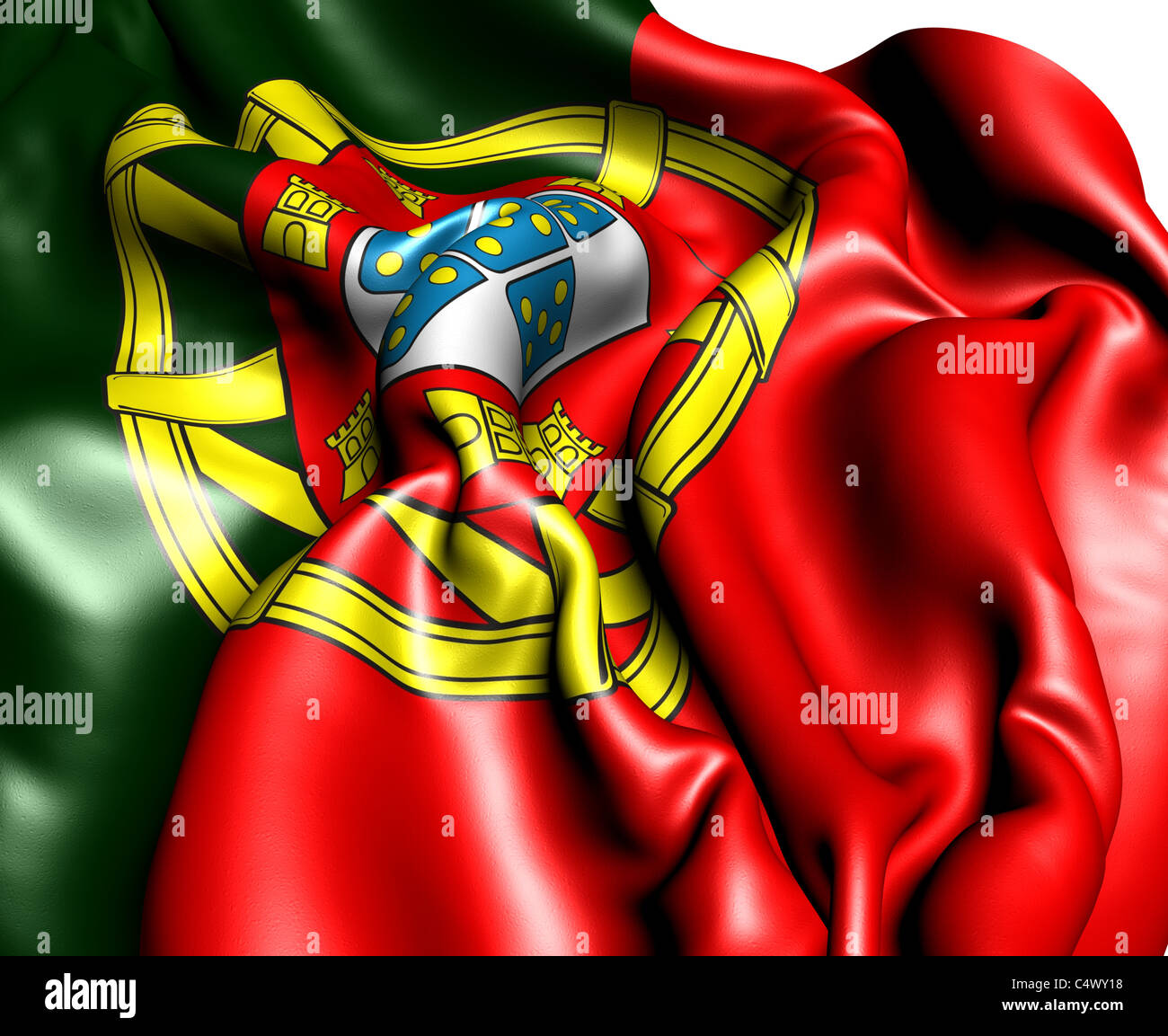 Flag of Portugal. Close up Stock Photo - Alamy
