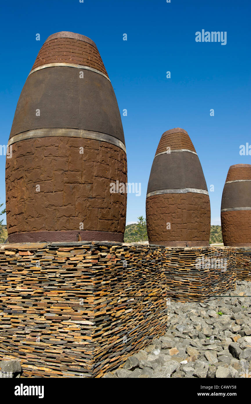 Roadside decorations marking the entrance of the town of Ladysmith ...