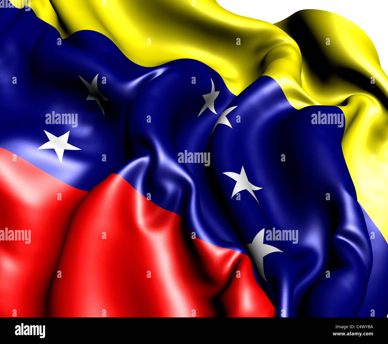 Waving flag venezuela against white hi-res stock photography and images ...