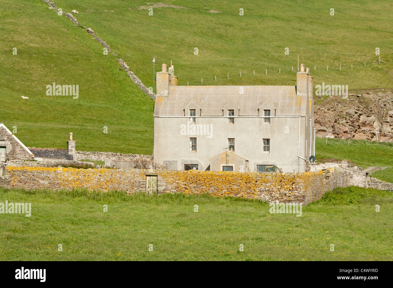 Farmhouse Sumbrough Shetland Subarctic Archipelago Scotland UK Europe ...