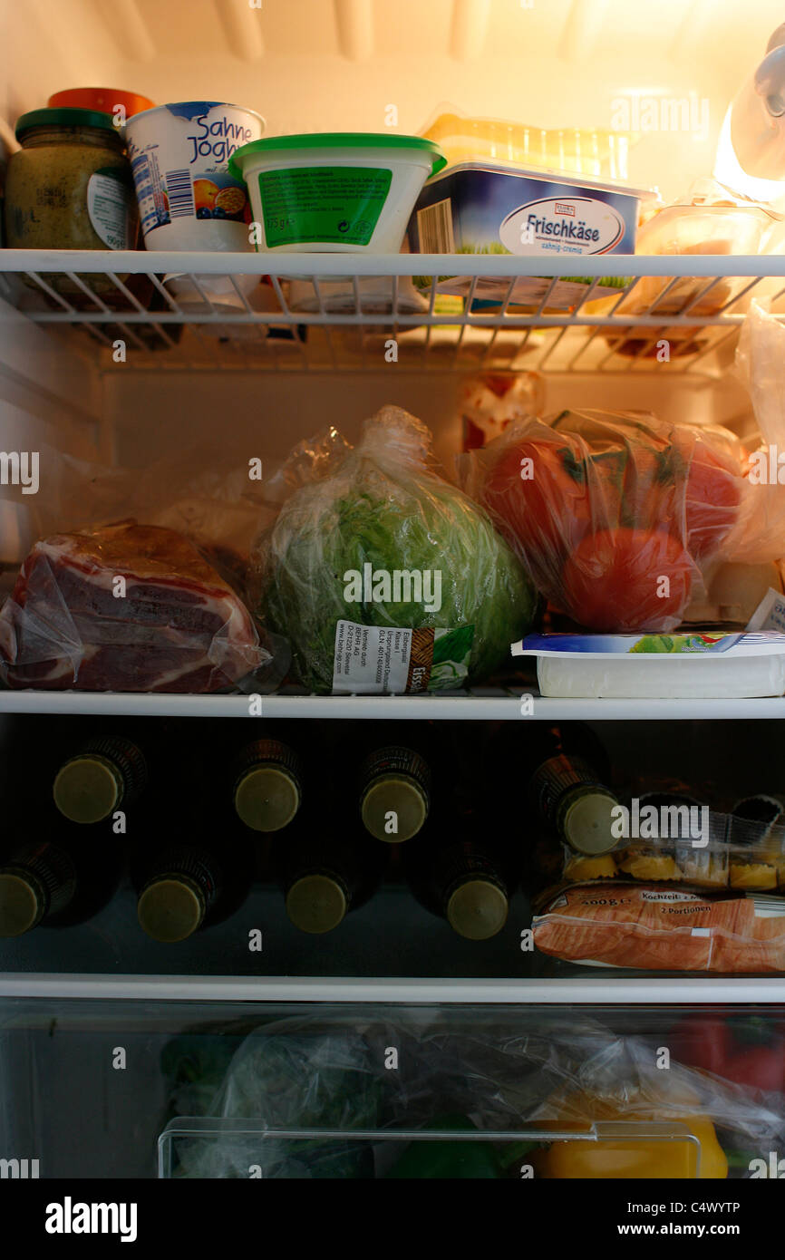An open refrigerator Stock Photo - Alamy