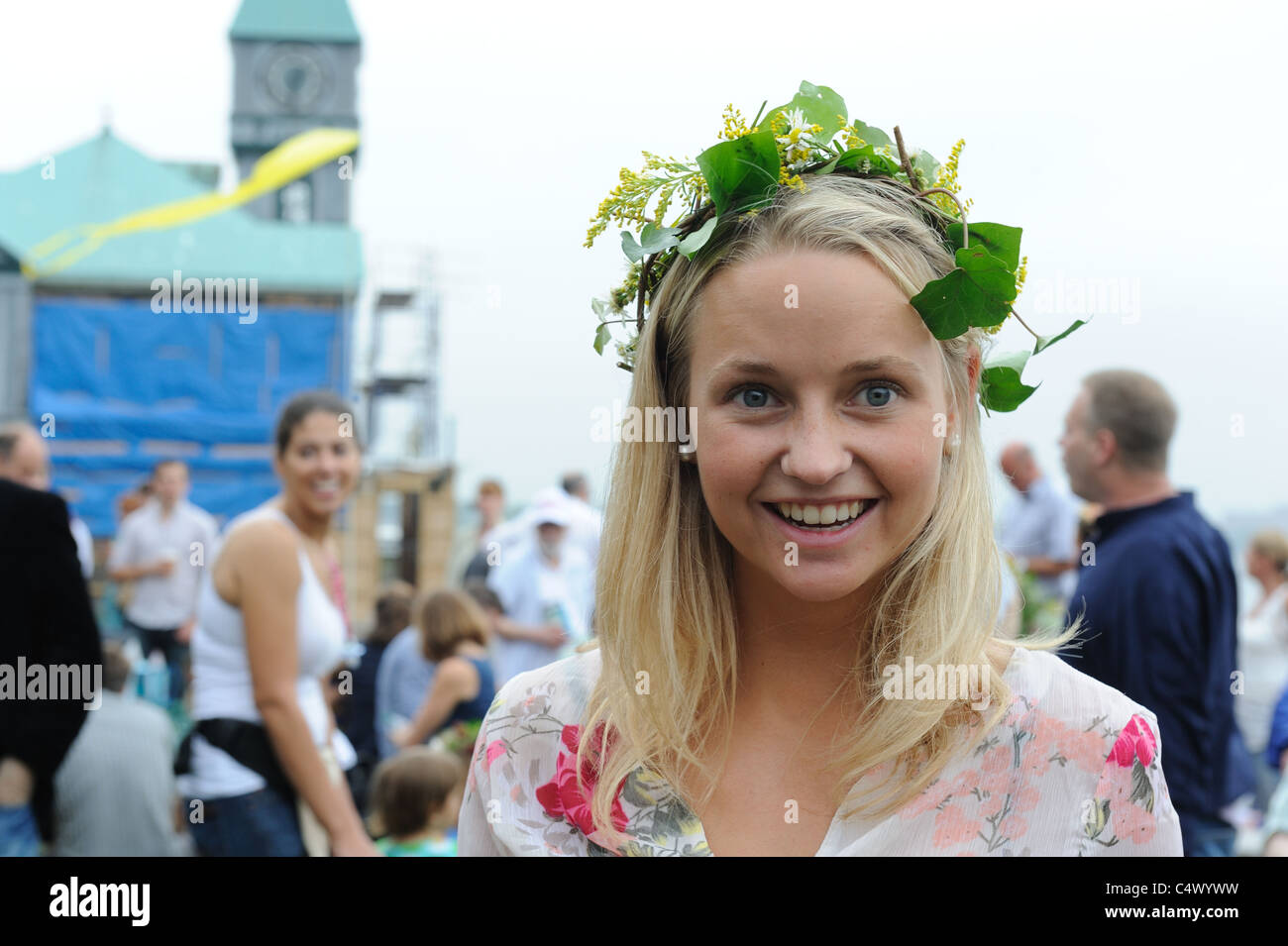 An annual Swedish Midsummer Festival takes place in Battery Park City ...
