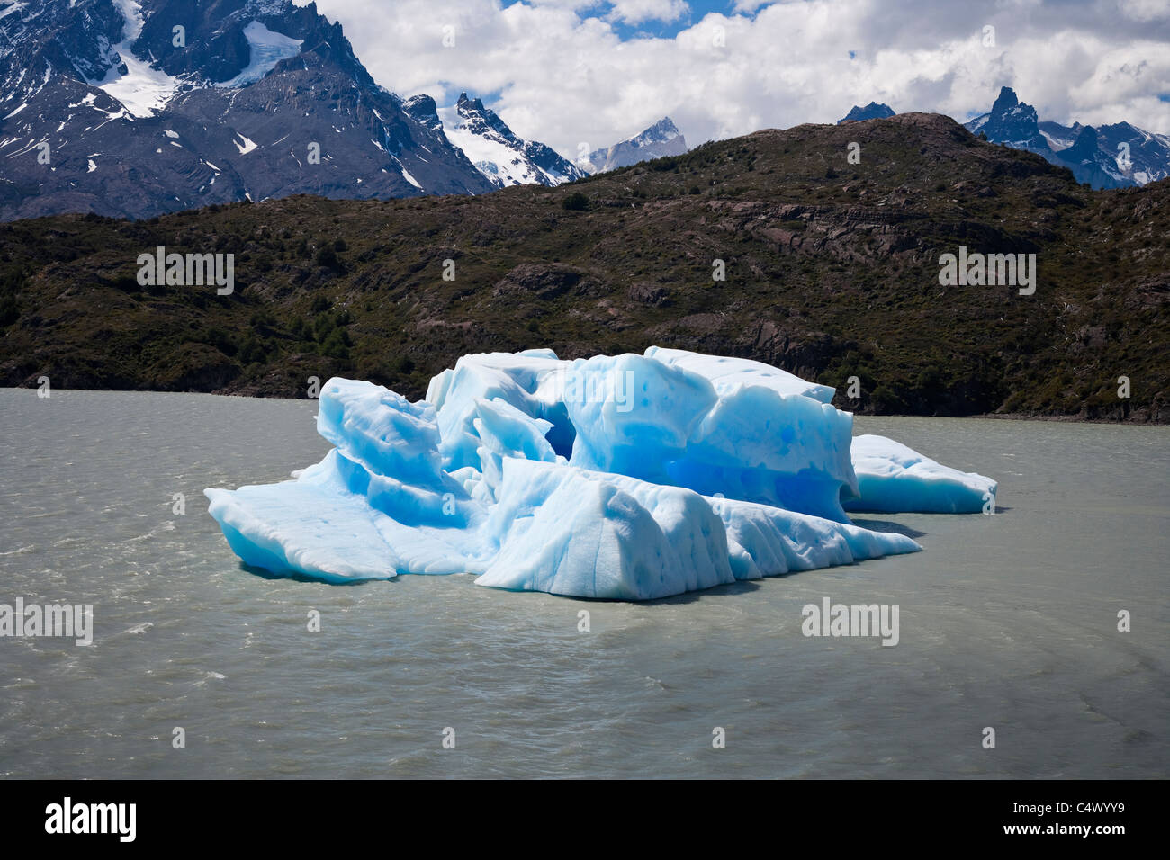 Icebergs on Lake Grey Stock Photo - Alamy