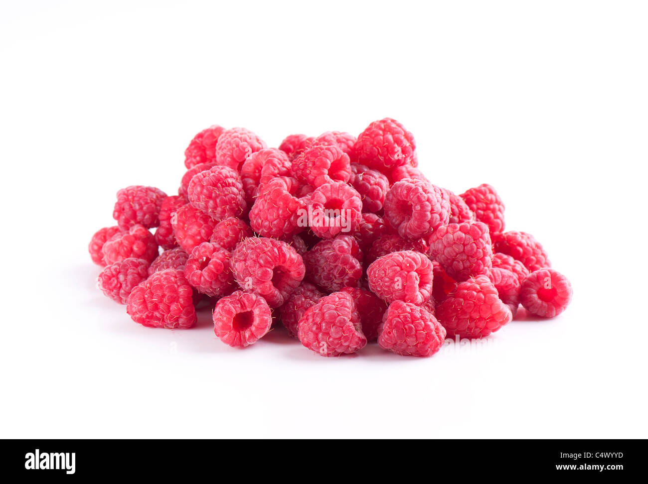 raspberry on white background Stock Photo - Alamy