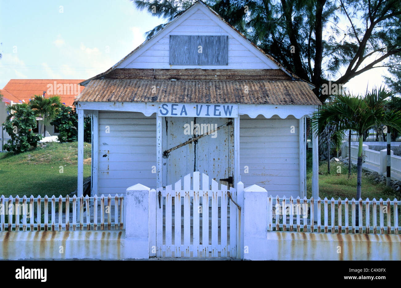 building in cockburn town on grand turk, Turks and Caicos Islands, West ...