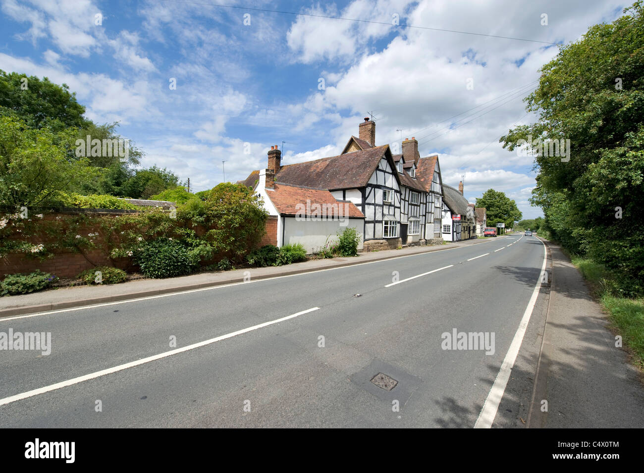 The B4088 running through Norton, Worcestershire, England, UK Stock ...