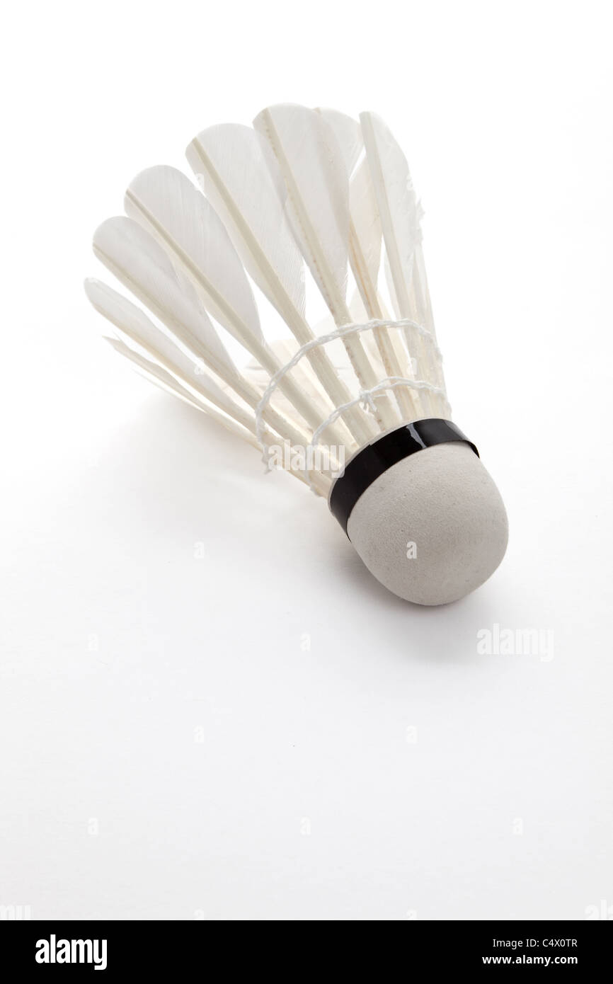 Badminton with white background Stock Photo - Alamy