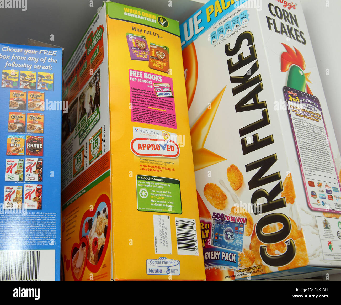 Boxes of breakfast cereal Stock Photo - Alamy