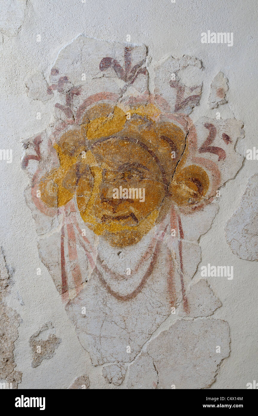 Helios " God of Sun " Wall painting of the Domus " House of Griffins ...